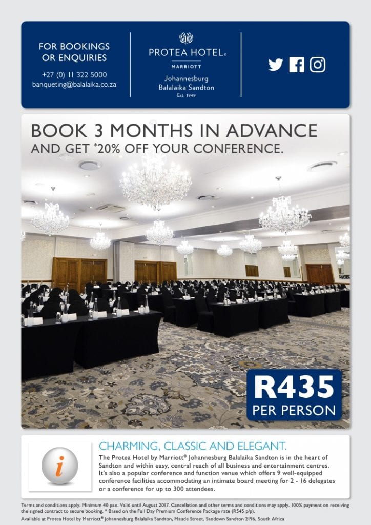 Protea Hotel by Marriott® Johannesburg Balalaika Sandton - DCP Special ...